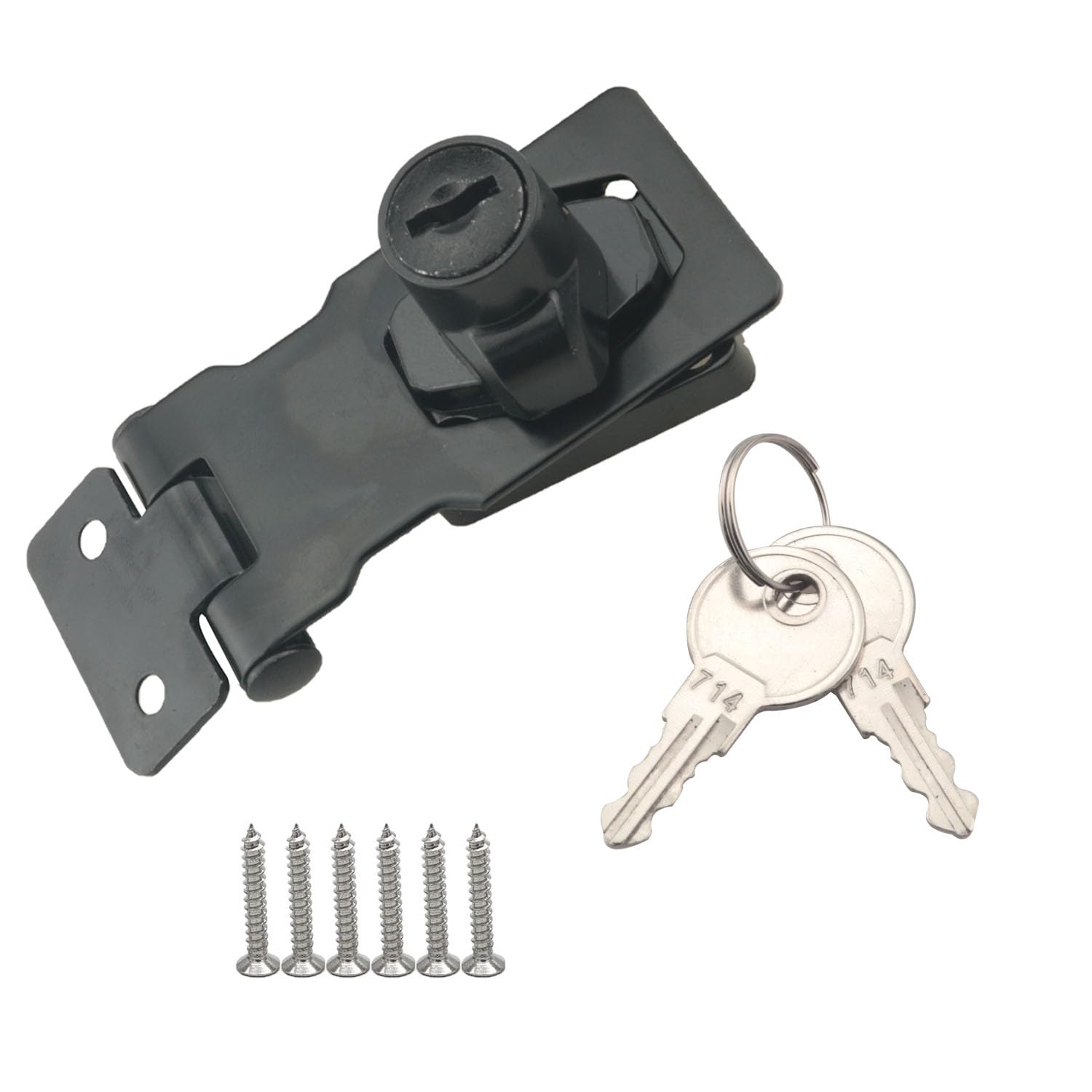 Snapklik.com : WELWIK 2.5 Inch Black Metal Keyed Latch Drawer Cupboard ...