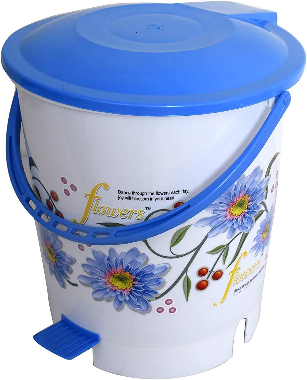 Nayasa Pedal Bin No 108 with Lid and Floral Print, Multi Purpose ...