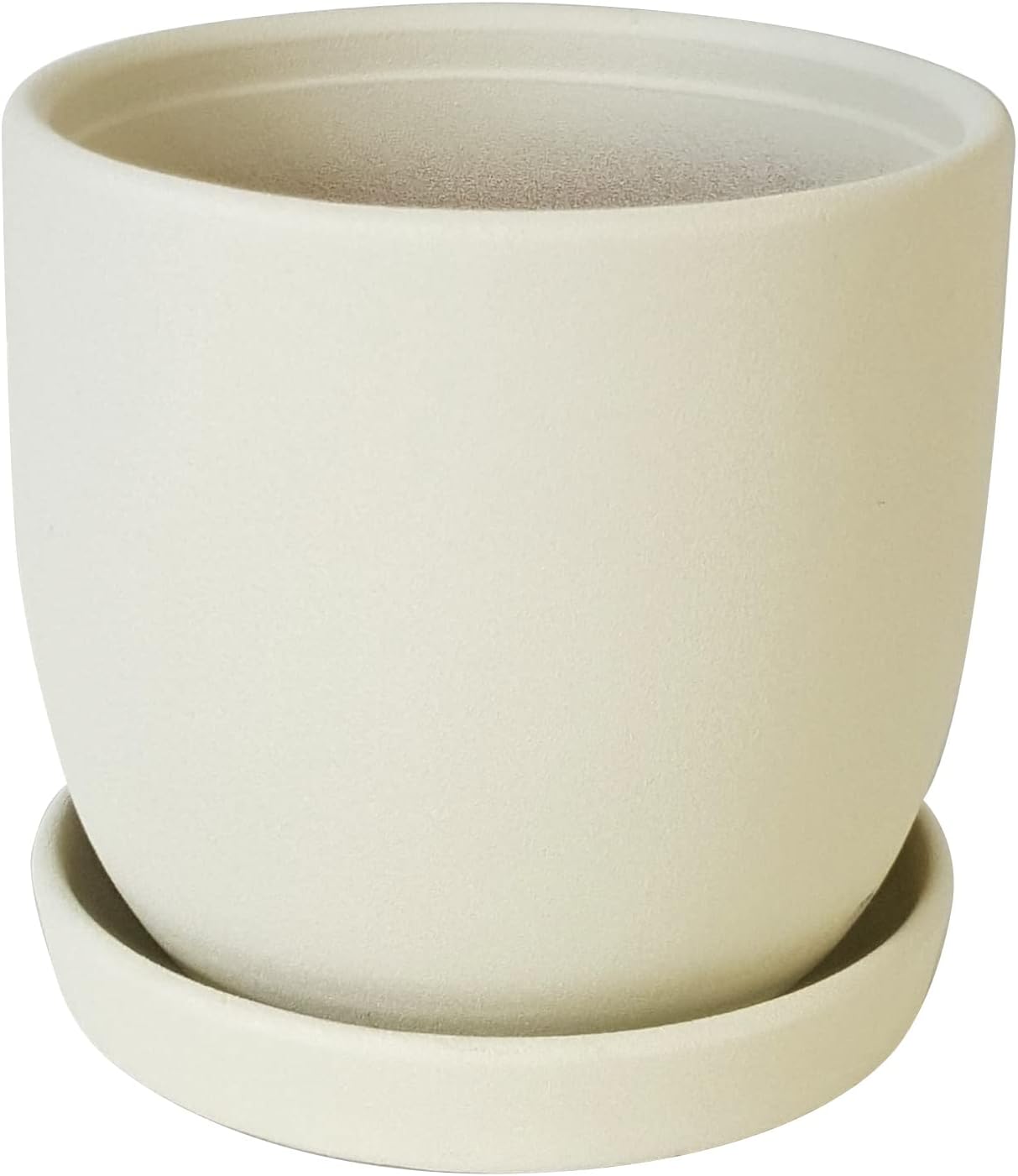 Amazon.com: Garden & Home Matte White 5 Inch Indoor Ceramic Planter Pot ...