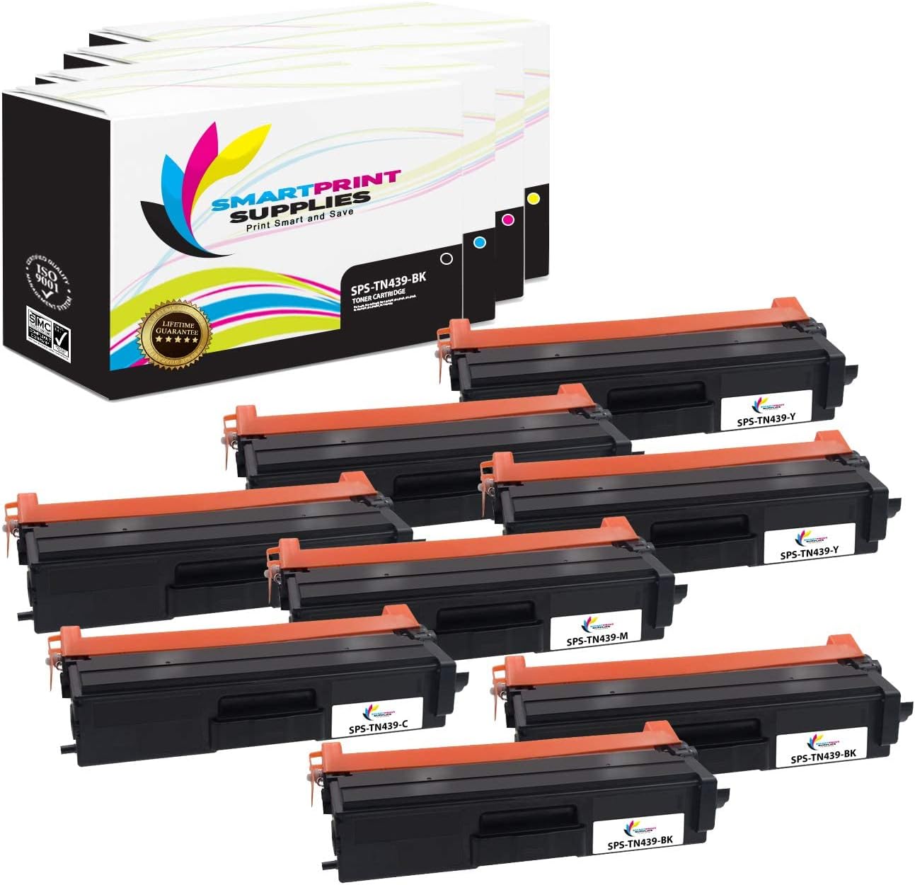 Amazon.com: Smart Print Supplies Compatible TN439 TN439BK TN439C TN439M ...