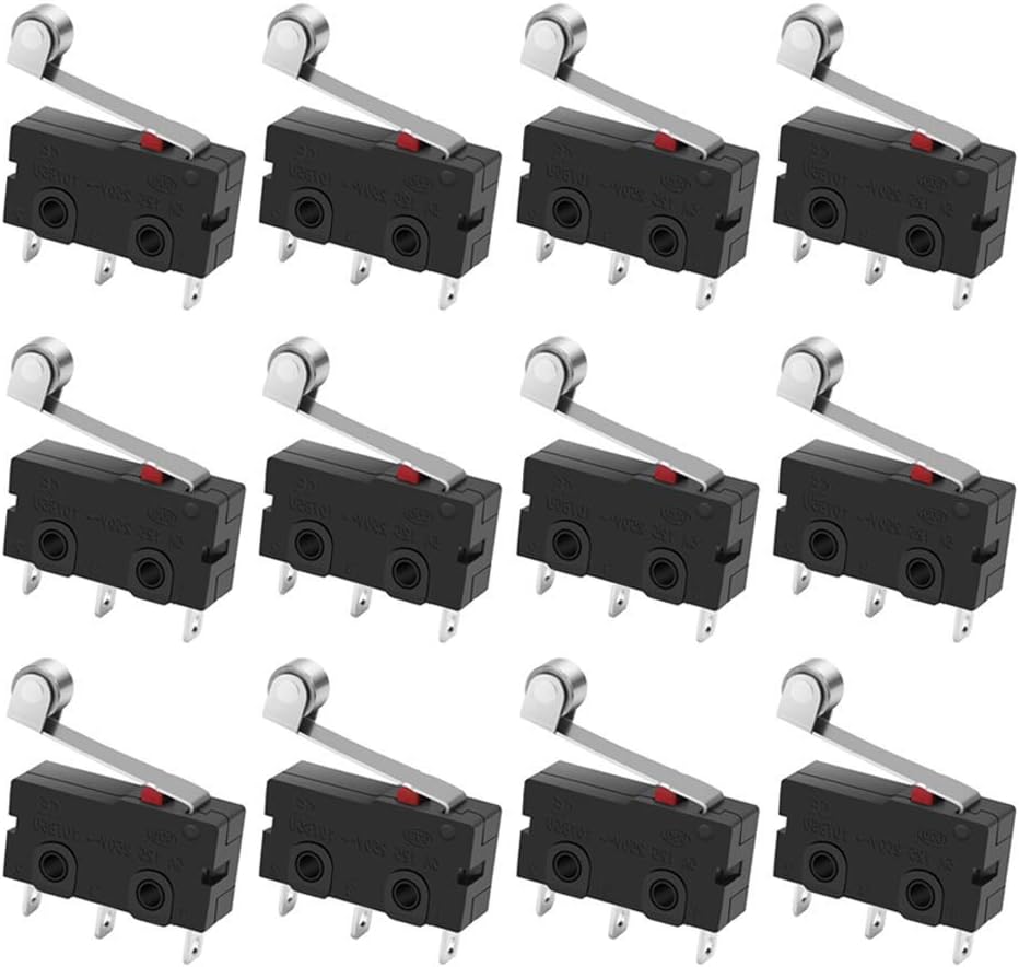 uxcell AC 250V 5 Amp SPDT 1NO 1NC Short Straight Hinge Lever Mini Micro ...