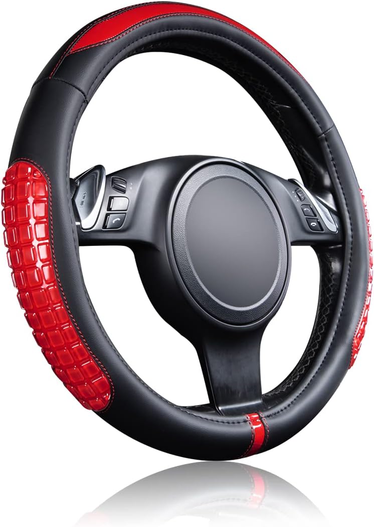 Amazon.com: Flying Banner car Steering Wheel Cover Gel Massage Velvet ...