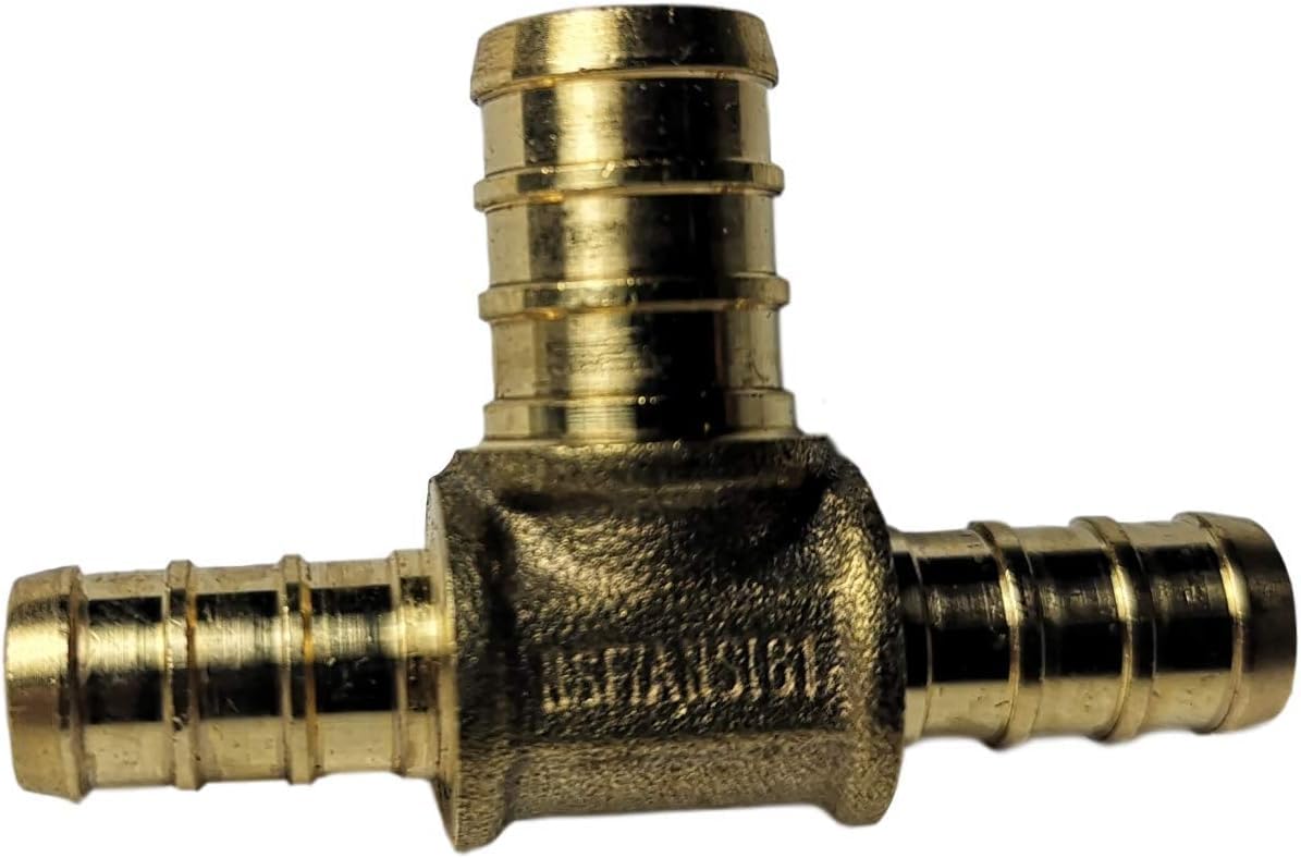 Amazon.com: XFITTING 3/8" x 3/8" x 1/2" Pex Tee, Brass (2) : Industrial ...