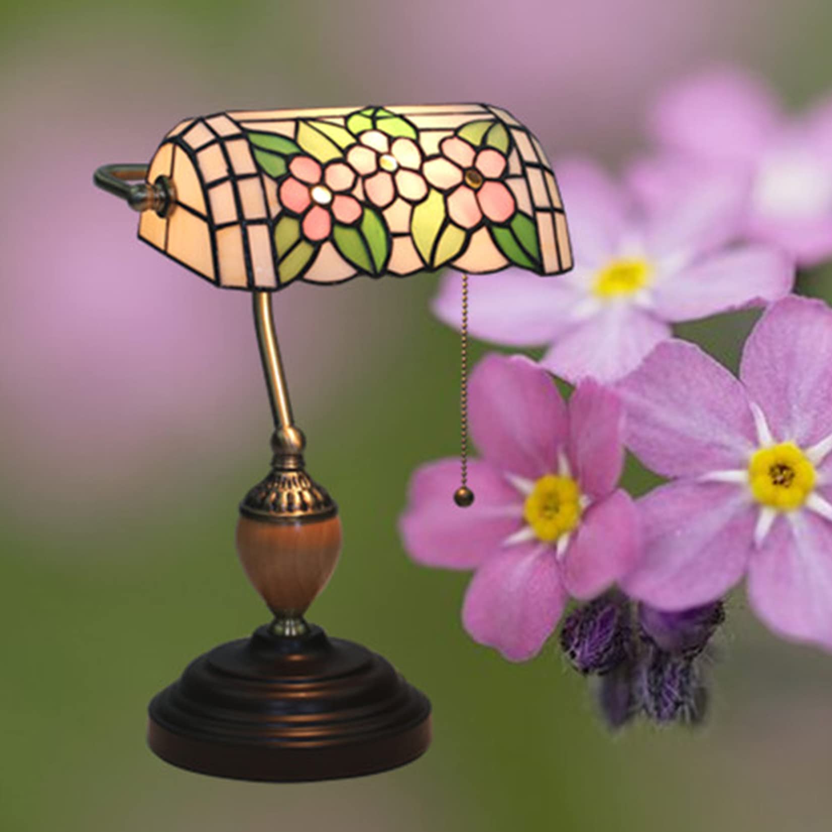 Tiffany Style Banker Desk Lamp