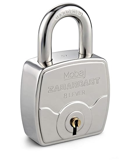 Mobaj Nickel Plated Mild Steel Zabardast Heavy Duty pad Lock - 80mm ...