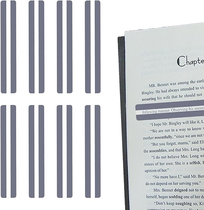 Amazon.com: 8Pcs Guided Reading Strips Clear Overlay Trackers ...