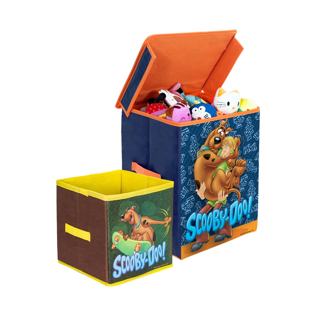 PrettyKrafts Scooby-Doo Fabric Toys Organizer Storage Box - Set Of 2 ...