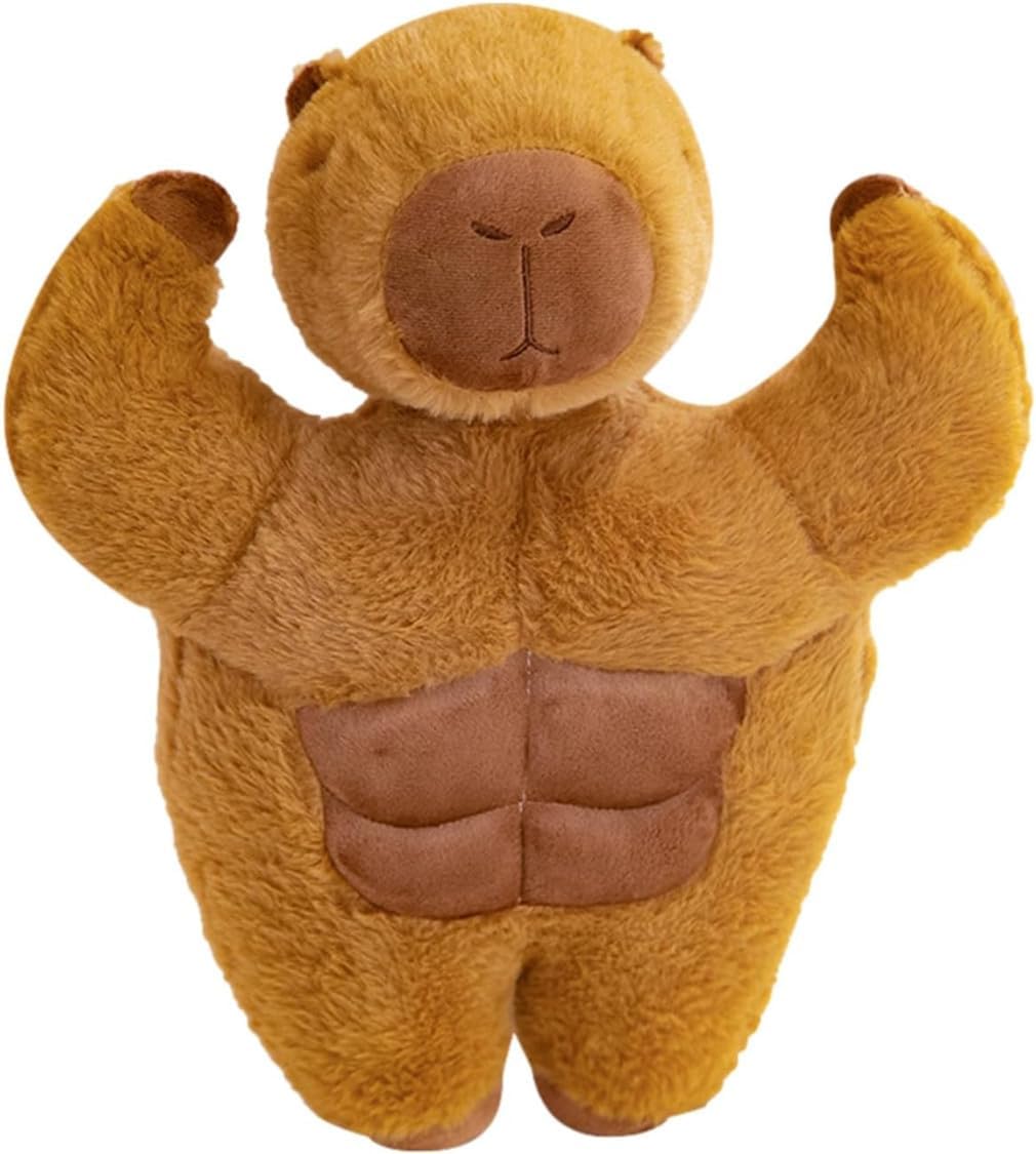 Cute Muscle Capybara Plush 18inch Soft Plushie Capybara Stuffed Animal ...