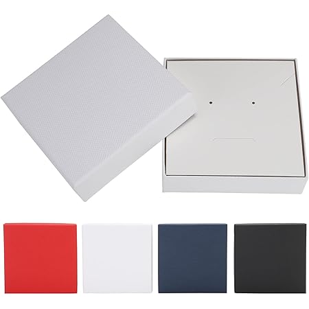 Amazon.com: Cardboard Jewelry Boxes 10 Pack - 3.5"x3.5"x1" Bulk Cotton ...