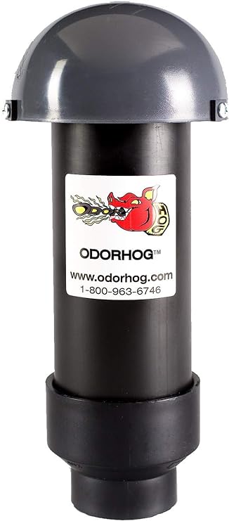 Amazon.com: OdorHog Vent Stack Pipe Filter 4 Sizes, Black ABS with ...