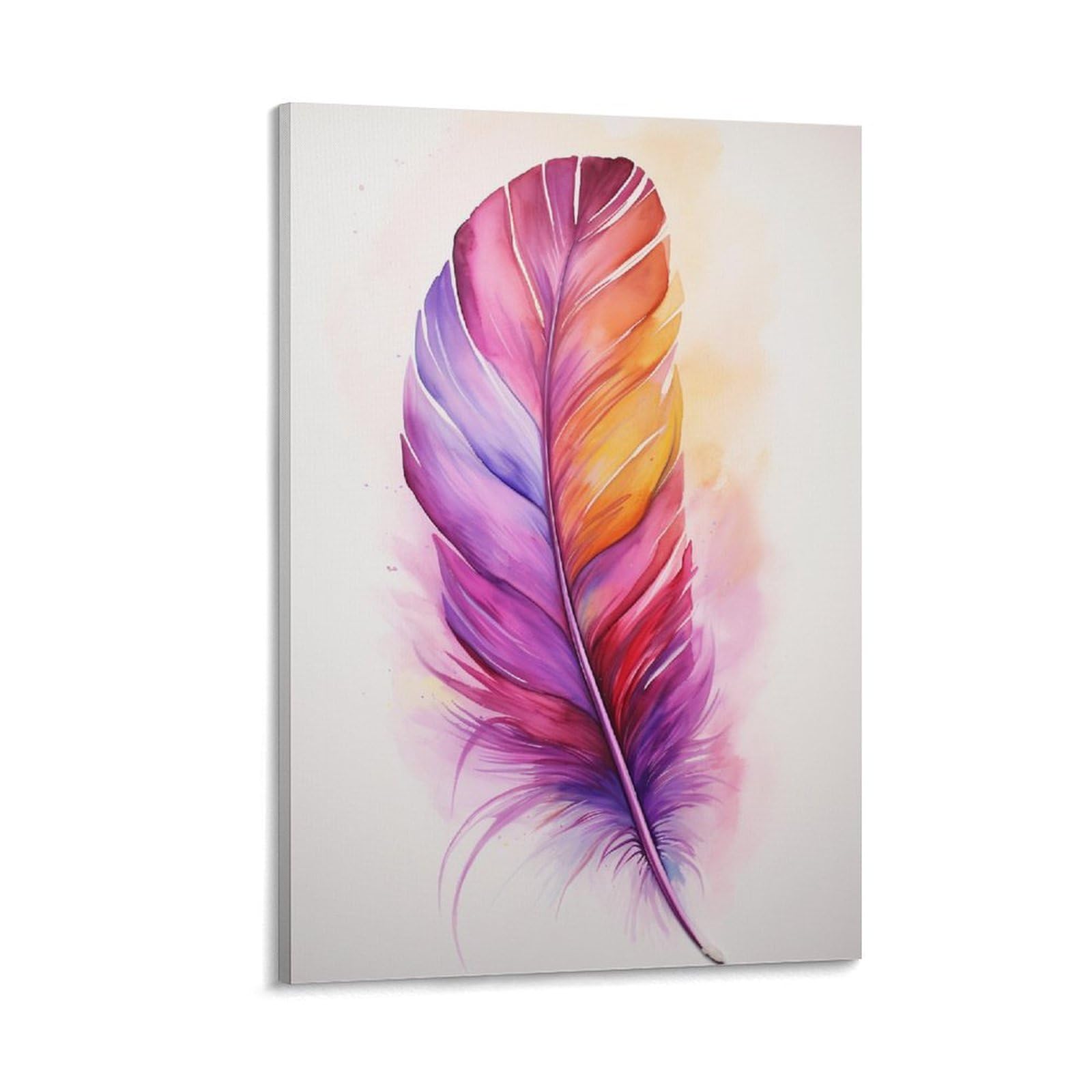 coloured feather drawing