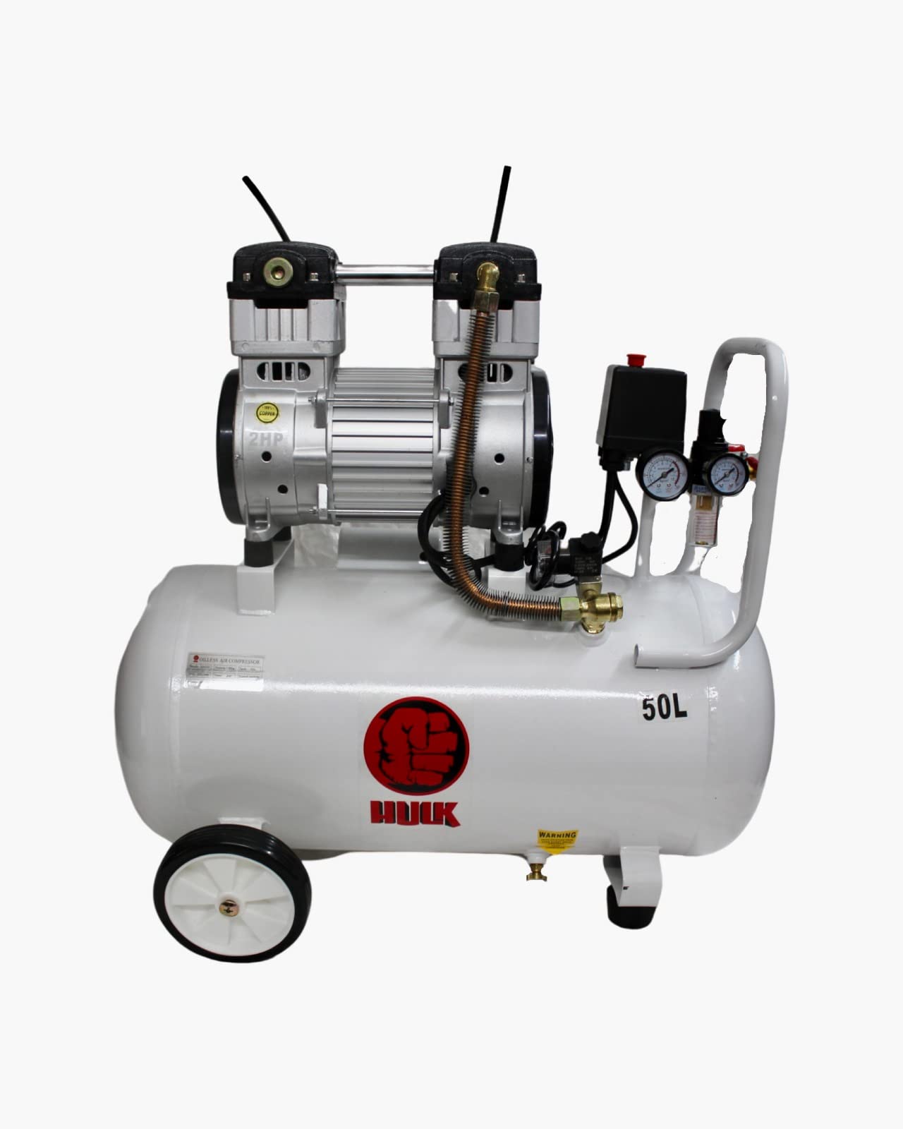 HULK OIL FREE AND NOISE LESS AIR COMPRESSOR 2HP 1500W : Amazon.in: Car ...