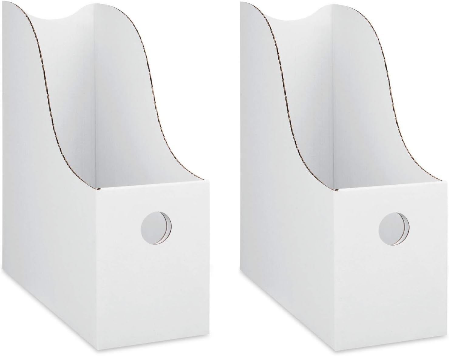 Amazon.com : Dunwell White Magazine File Holder (2 Pack, Off-White ...