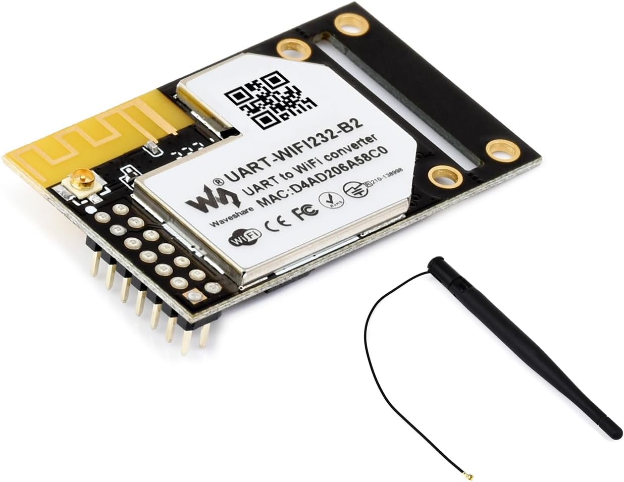 Amazon.com: UART to WiFi and Ethernet Module, Integrated 802.11b/g/n ...
