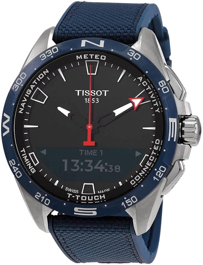 Tissot T-Touch Connect Solar Watch Blue Fabric T121.420.47.051.06 ...