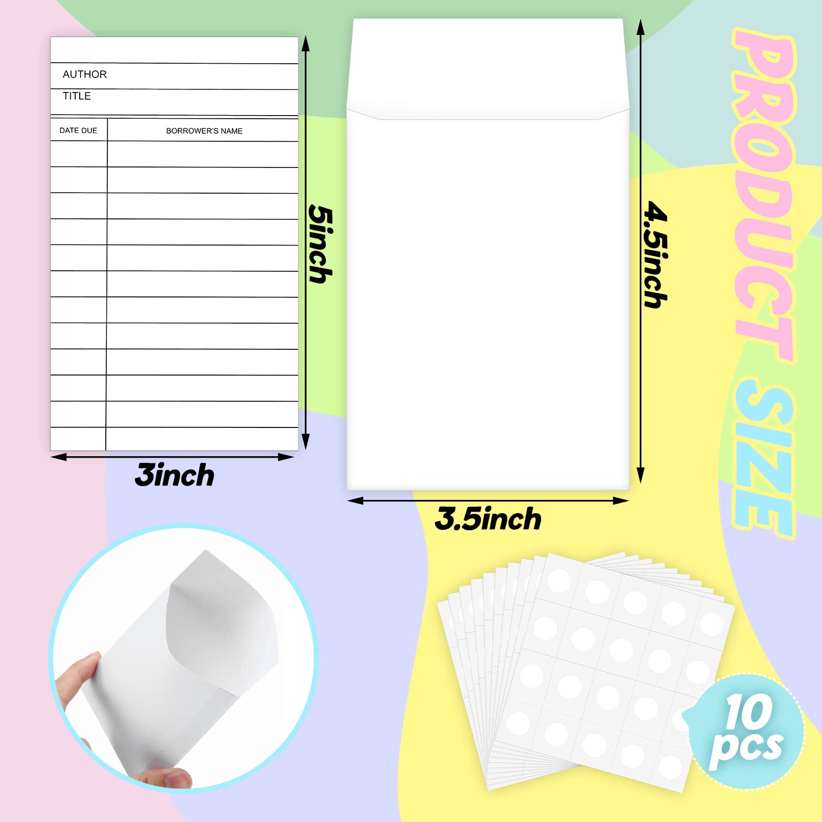 Printable Library Cards And Envelopes