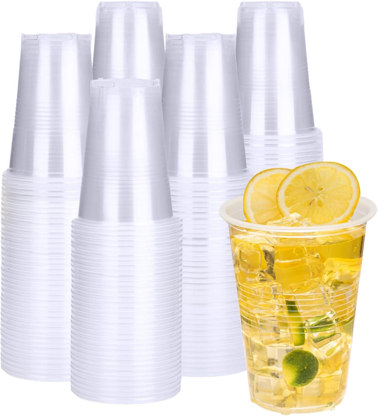 Amazon.com: RACETOP 240 Pack Plastic Disposable Cups 16 oz, Clear ...