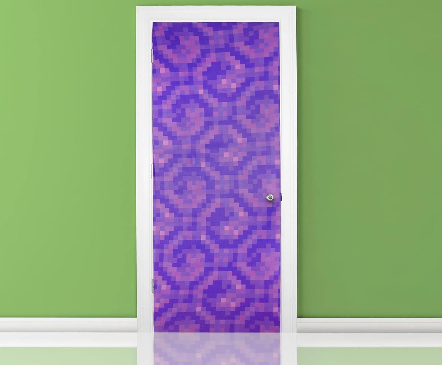 Minecraft Purple Nether Portal Gateway Fabric Door Cling | 34 x 82 ...