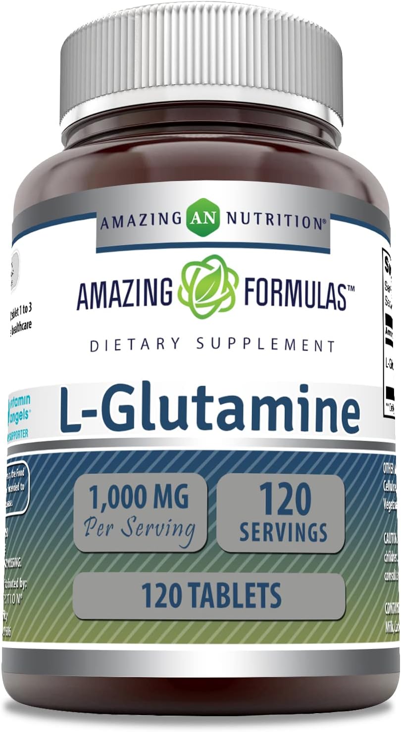 Amazon.com: Amazing Muscle L Glutamine Tablets Supplement - 1000mg 120 ...