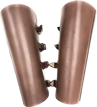 Amazon.com: Medieval Leather Arm Guard Armor Adjustable Viking Bracers ...