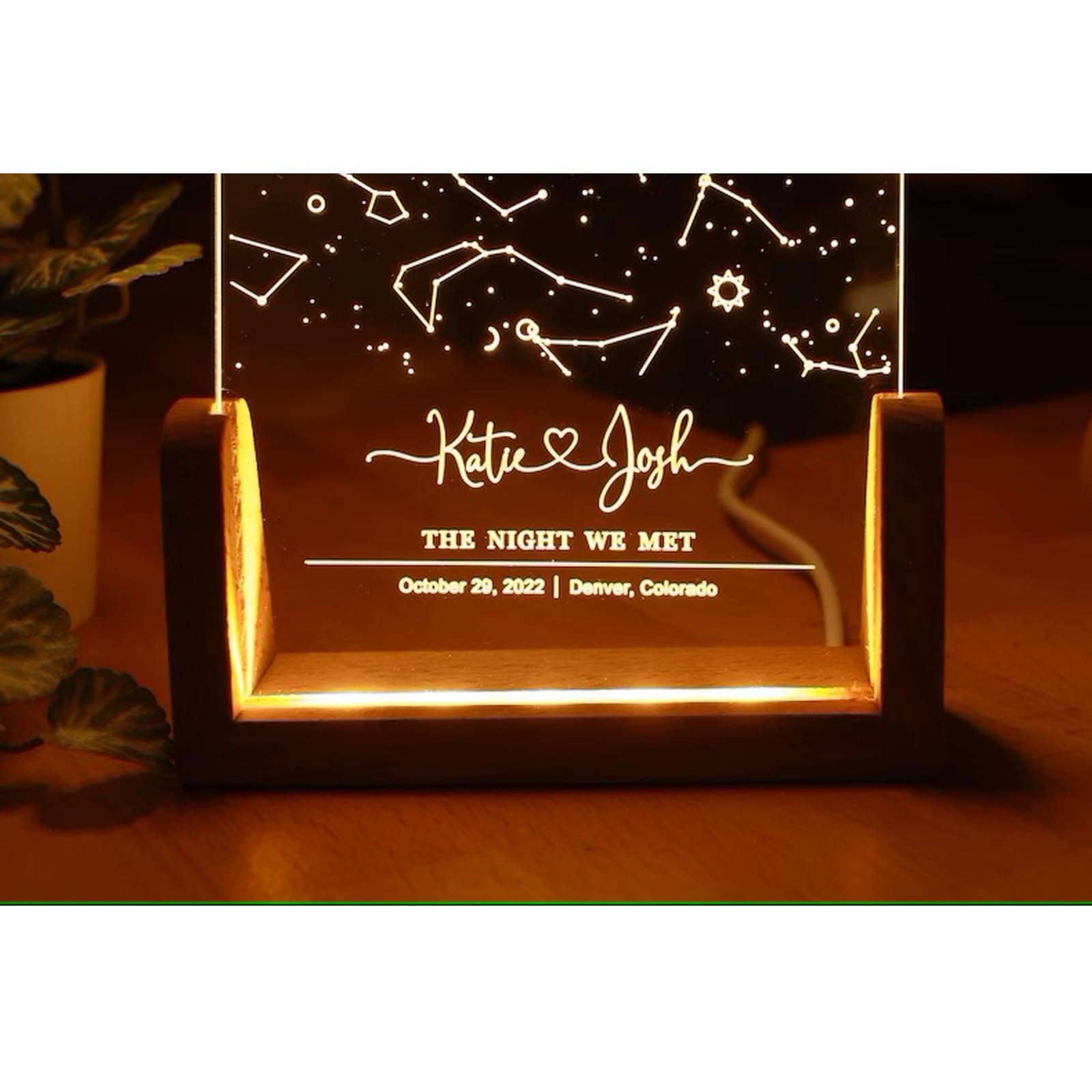 Regalo Romántico Cielo Estrellado Mapa De Estrellas En Madera / Mapa De ...