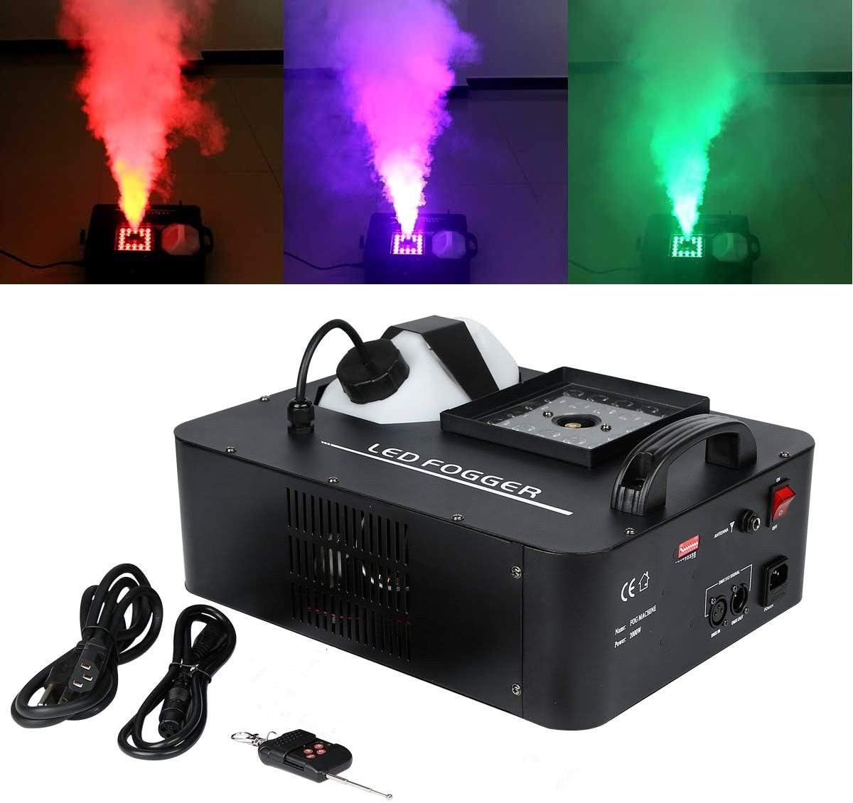 Amazon.com: TC-Home DMX Fog Machine 1500W 3 in 1 RGB Party 24 LED DJ ...
