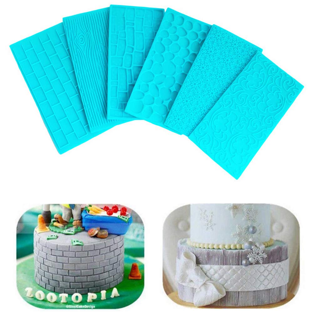 Buy Gurxi Embossed Icing Moulds Clay Texture Sheets Texture Emboss ...