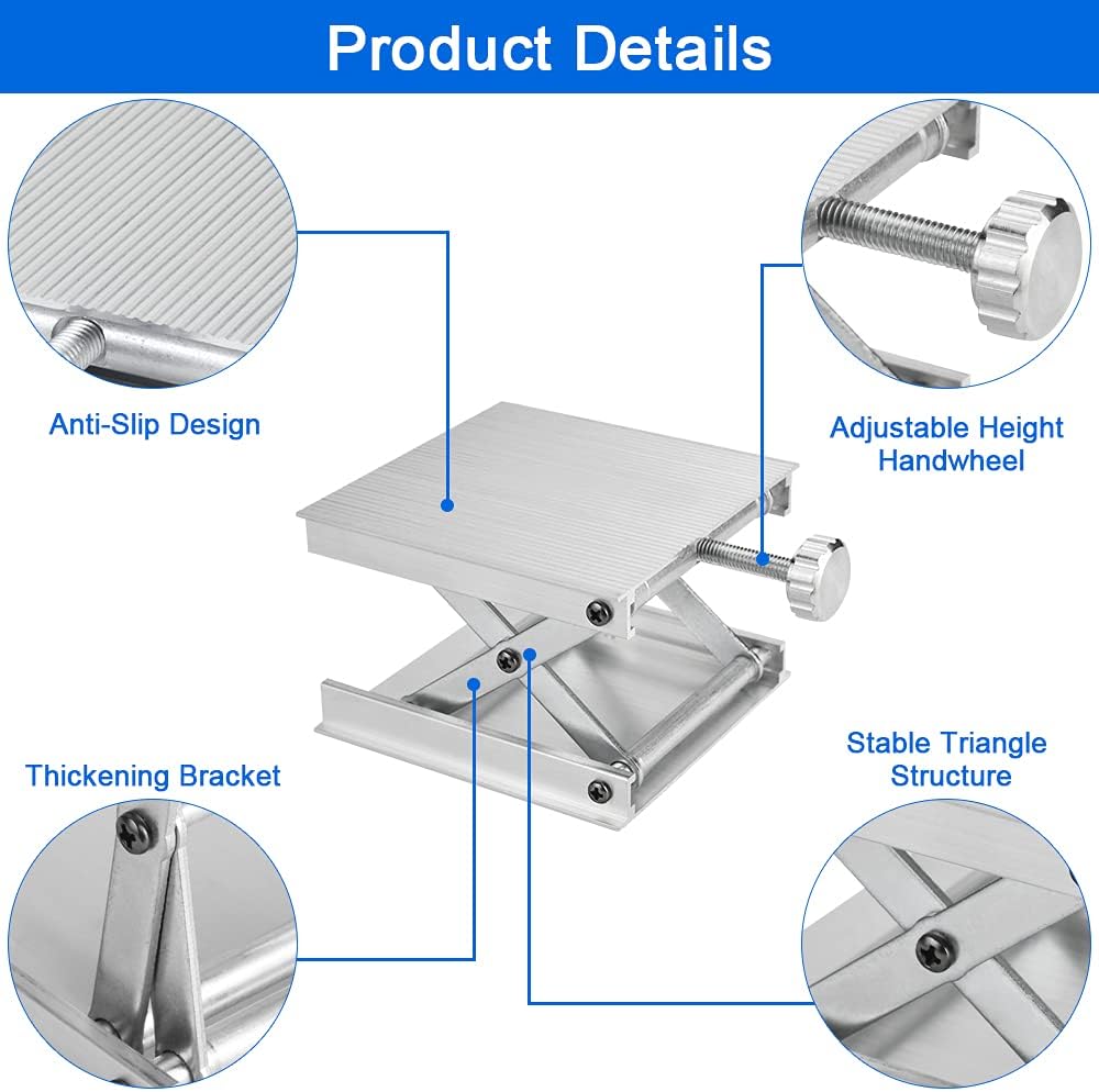 SPEACOUR Lab Lifting Platform Router Lift Tables Lab Jack Scissor Stand ...