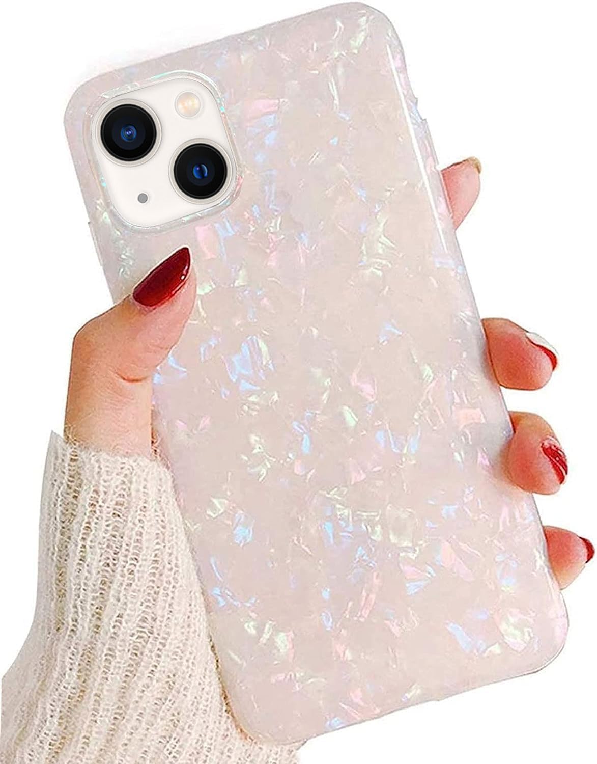 Amazon.com: J.West Compatible iPhone 15 Plus Case, 6.7 inch Sparkle Opal Glitter Translucent ...