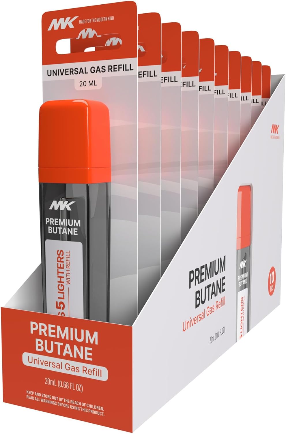 Amazon.com: MK Lighters Premium Butane 20ml with 4 Replace Flints (10pc ...