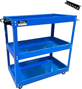 Amazon.com: FITHOIST 3-Tier Rolling Tool Cart, Thickened 660LBS Metal Mechanic Tool Cart on ...
