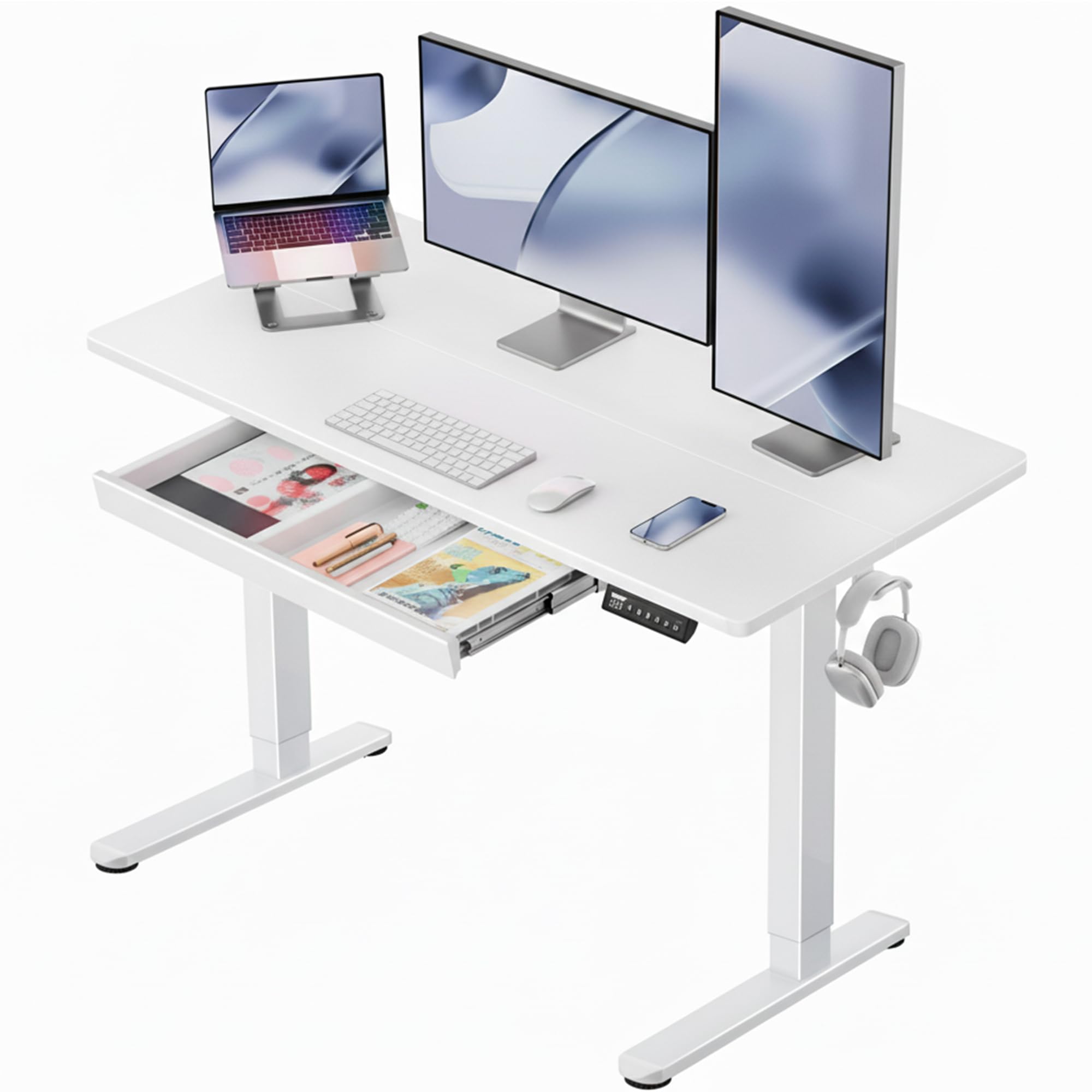 Snapklik.com : ErGear 48 X 24 Inch Electric Standing Desk Adjustable Height