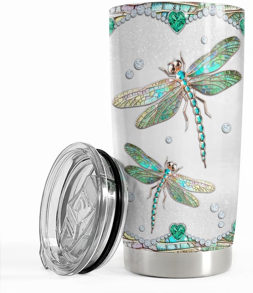 Amazon.com: Dragonflies Coffee Mug - Large 15-Ounce Ceramic Cup, Full ...
