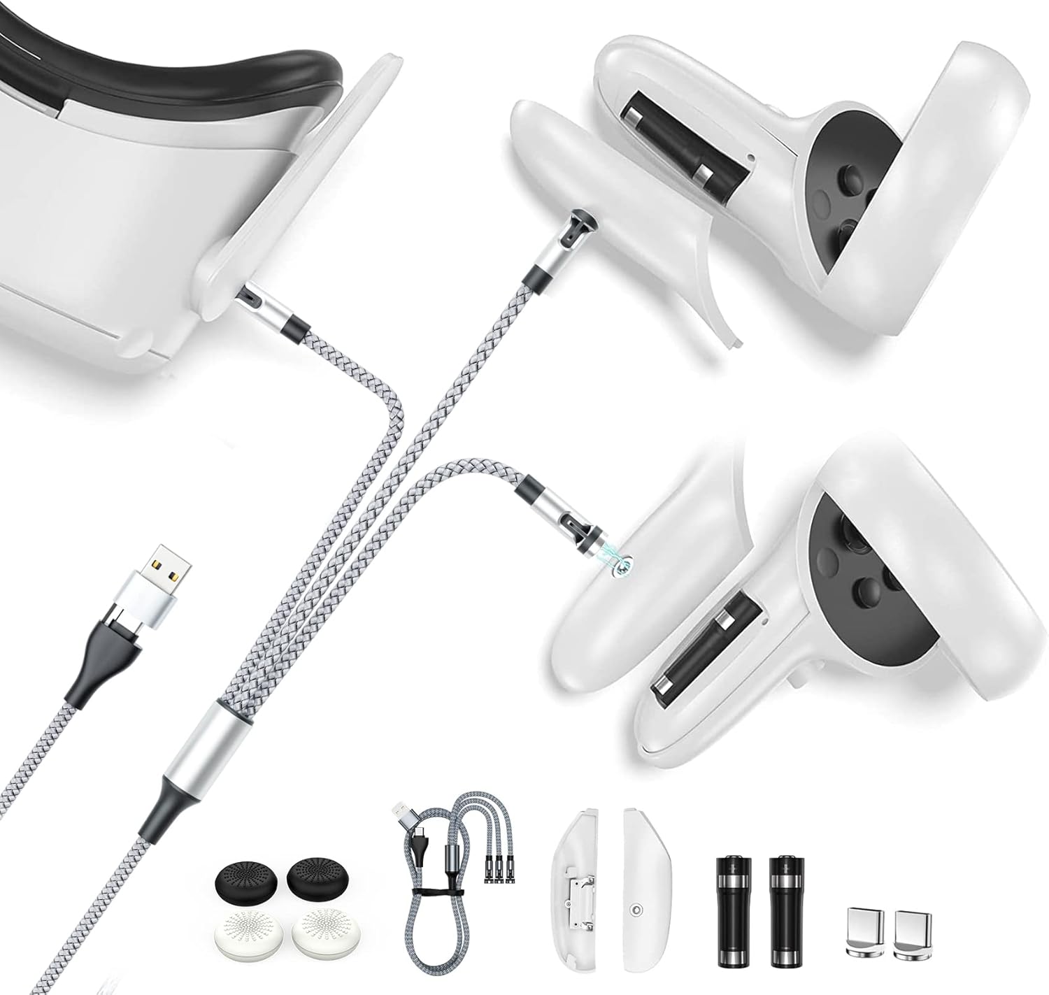 VR Charging Kit for Oculus Quest 2/Meta Quest 2, OLCLSS Substitute for ...