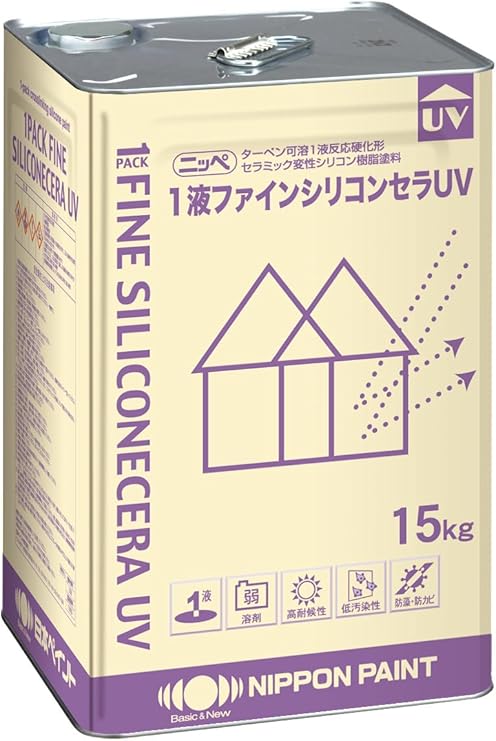 Amazon.co.jp: 日本ペイント 1液ファインシリコンセラUV ND－210 15KG : DIY・工具・ガーデン