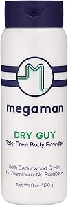Amazon.com: Megaman Sweat Absorbing Body Powder - Dry Guy | Prevents ...