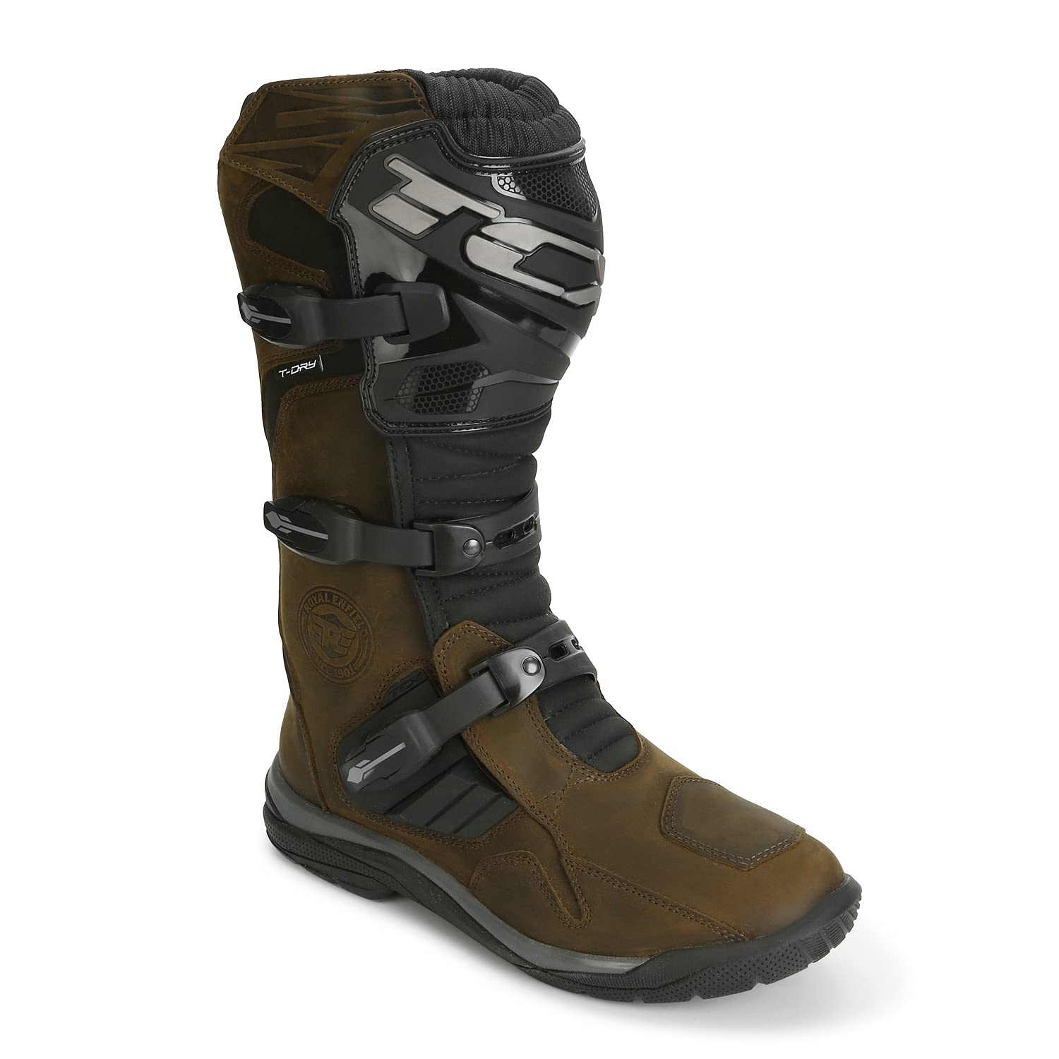 Royal Enfield Men's Brown Stelvio WP Riding Boots-UK 9 (BOAW20001 ...