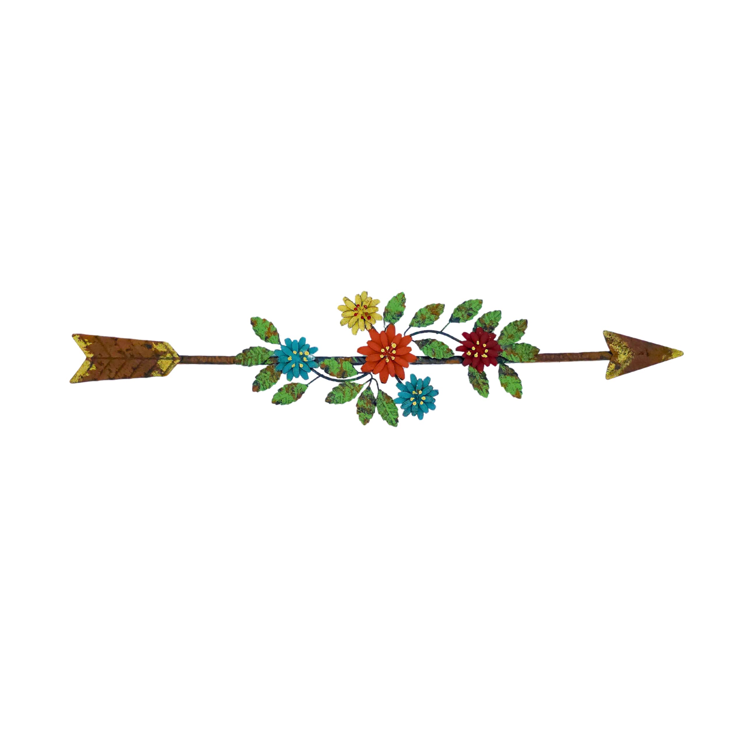 Amazon.com: Metal Flower-Embellished Arrow Wall Decor : Home & Kitchen