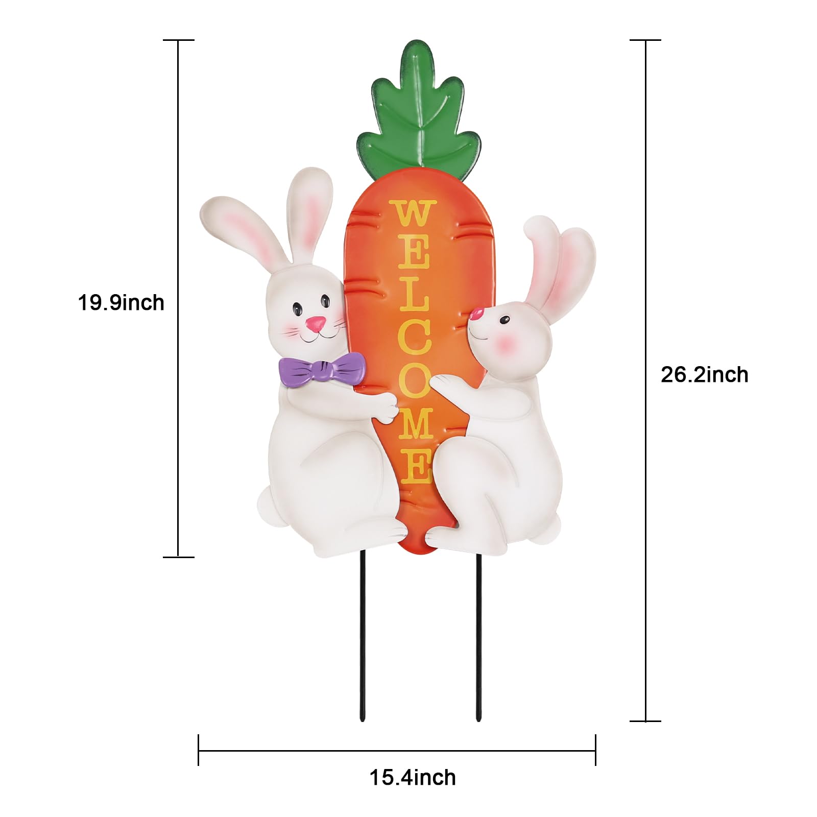 Snapklik.com : Hogardeck Easter Decorations Outdoor, 26 Inch Easter Bunny Carrot Decorative ...