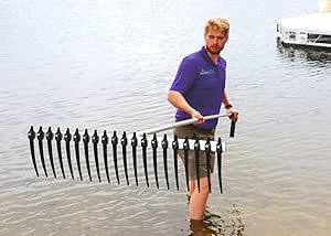 Amazon.com : Rake Zilla | Extra Large Heavy Duty Aquatic Weed Rake with ...
