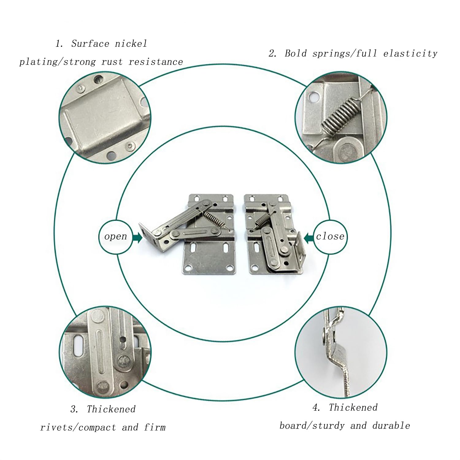 Snapklik.com : 1 Pair 45 Degree Downward Door Spring Hinge Shoe Cabinet ...