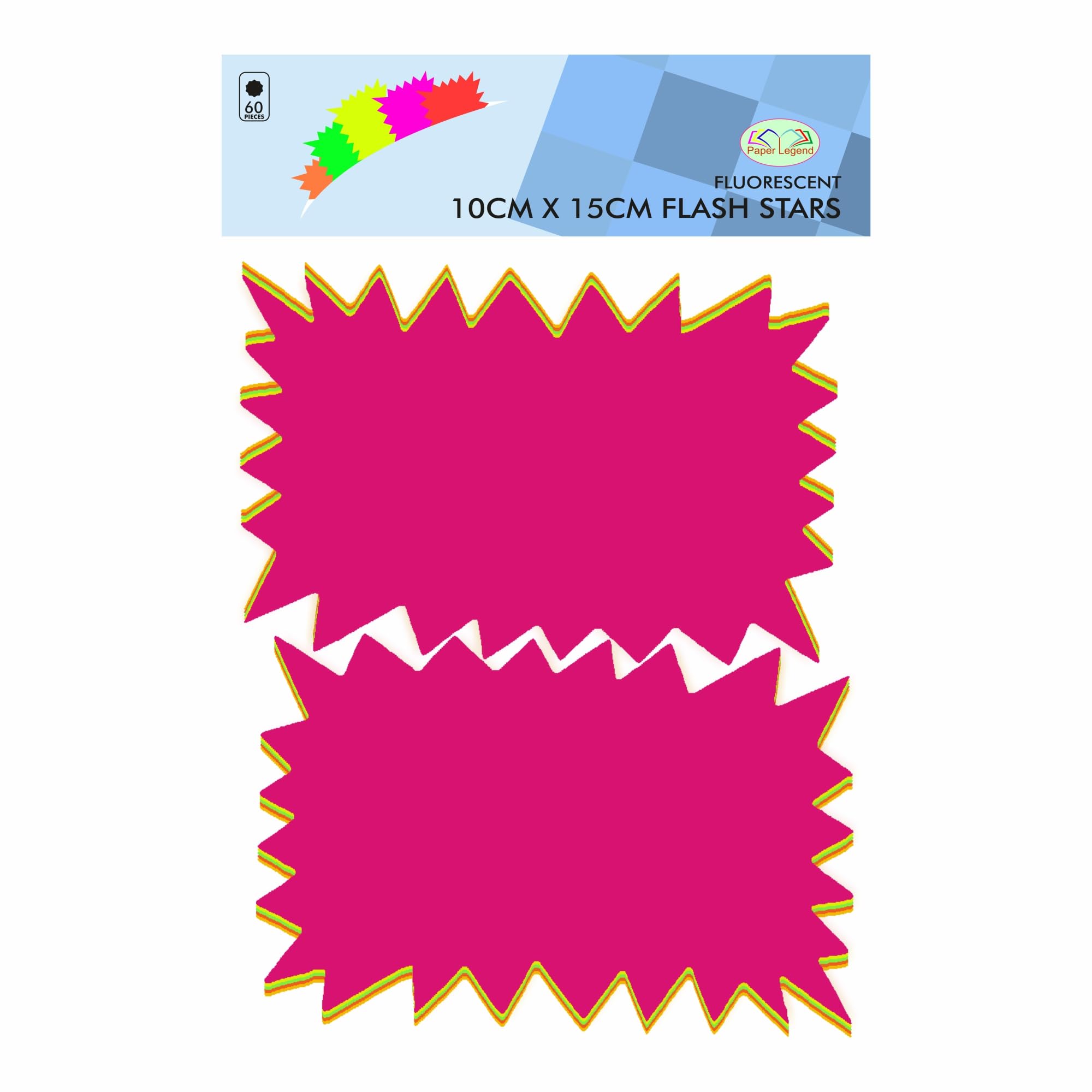 Retail Starburst Signs Fluorescent Neon Starburst Sale Signs 15cm X