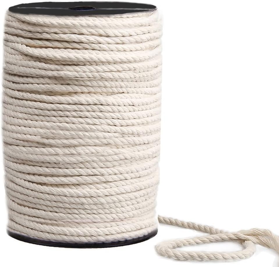 Amazon.com: Macrame Cord 3mm x 153yd, 100% Natual Cotton Macrame Rope ...