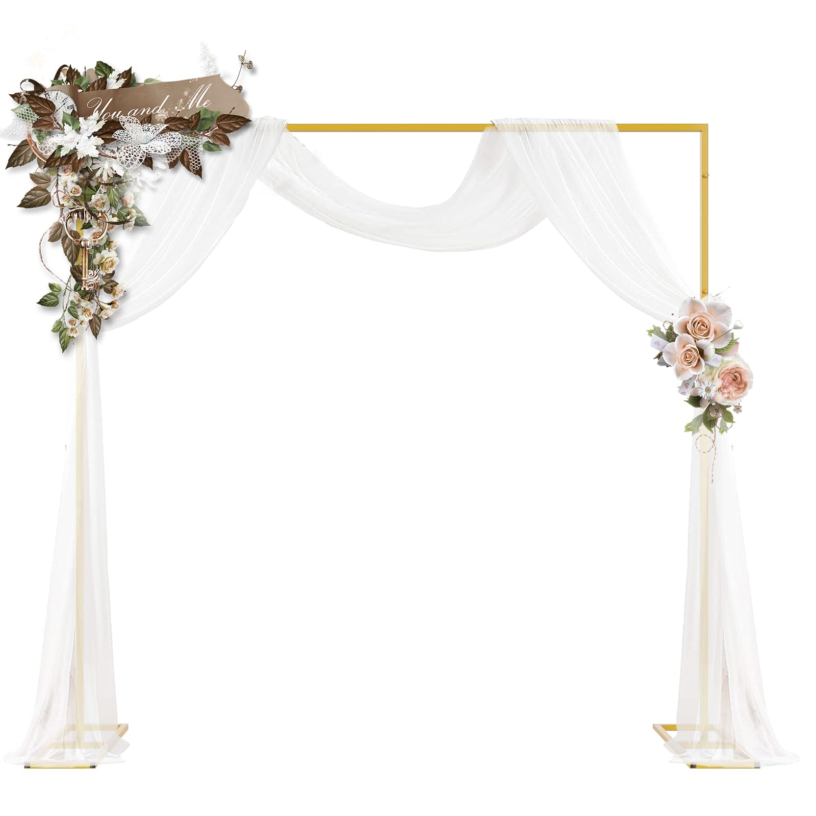 Amazon.com: Square Backdrop Stand, 8.2FT Wedding Arch, Heavy Duty ...