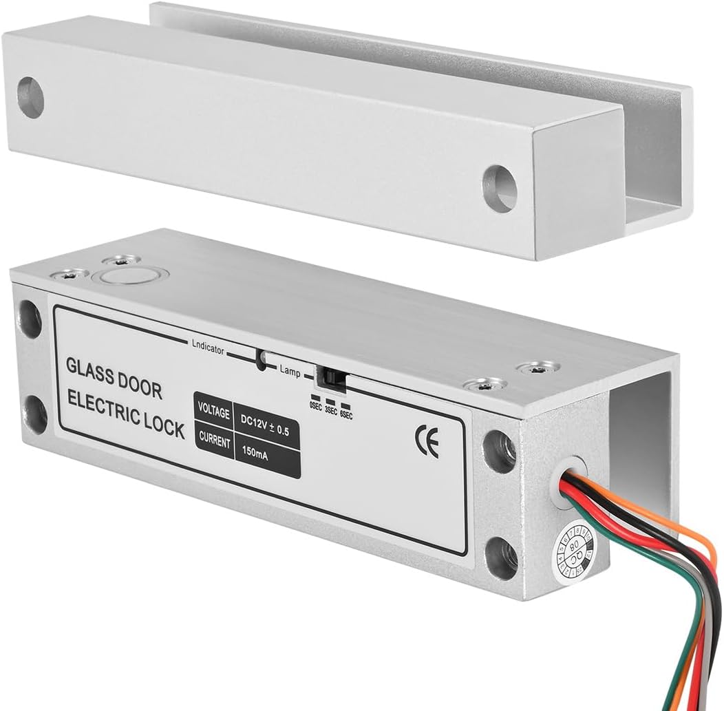 Electric Drop Bolt Lock Left Open for Frameless Glass Doors Aluminum ...