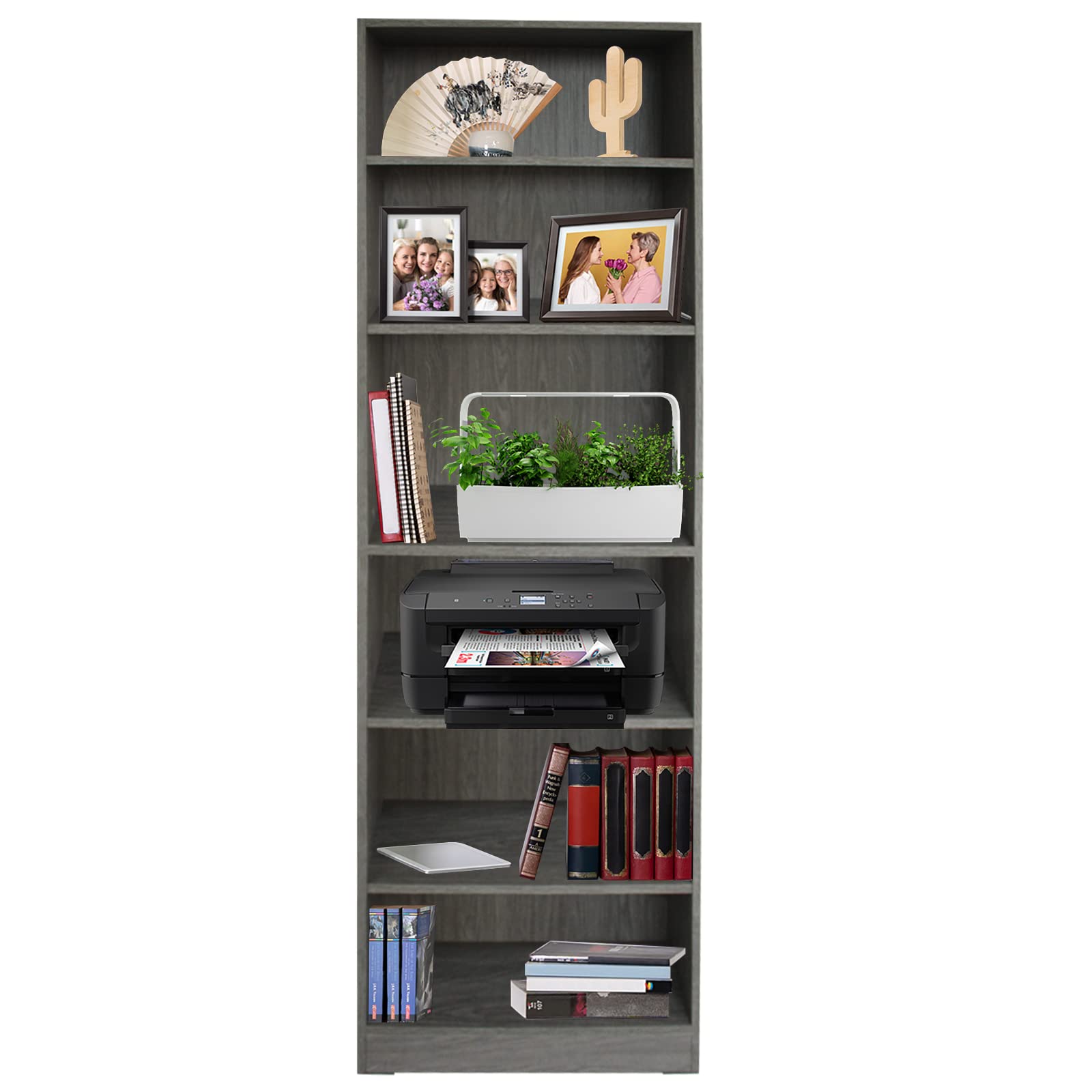 Absolute Deal Tall Narrow Bookcase Storage Unit With Adjustable ...