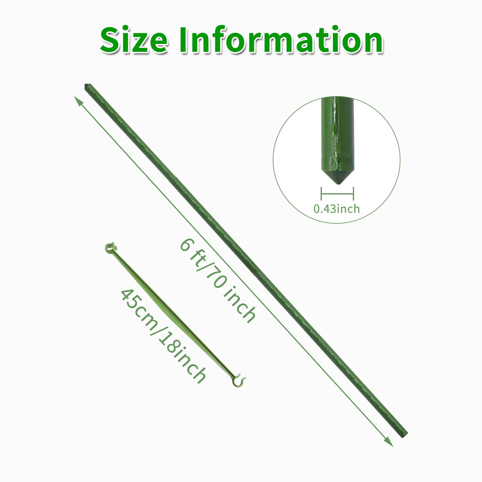 Snapklik.com : YIDIE Tomato Cage 6FT 6-Pack Tall Plant Garden Stakes ...