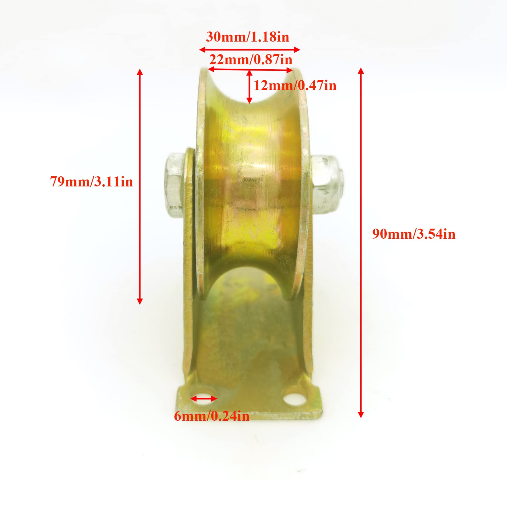 Snapklik.com : U Groove Heavy Duty Sliding Gate Wheel - 3in Rigid Track ...