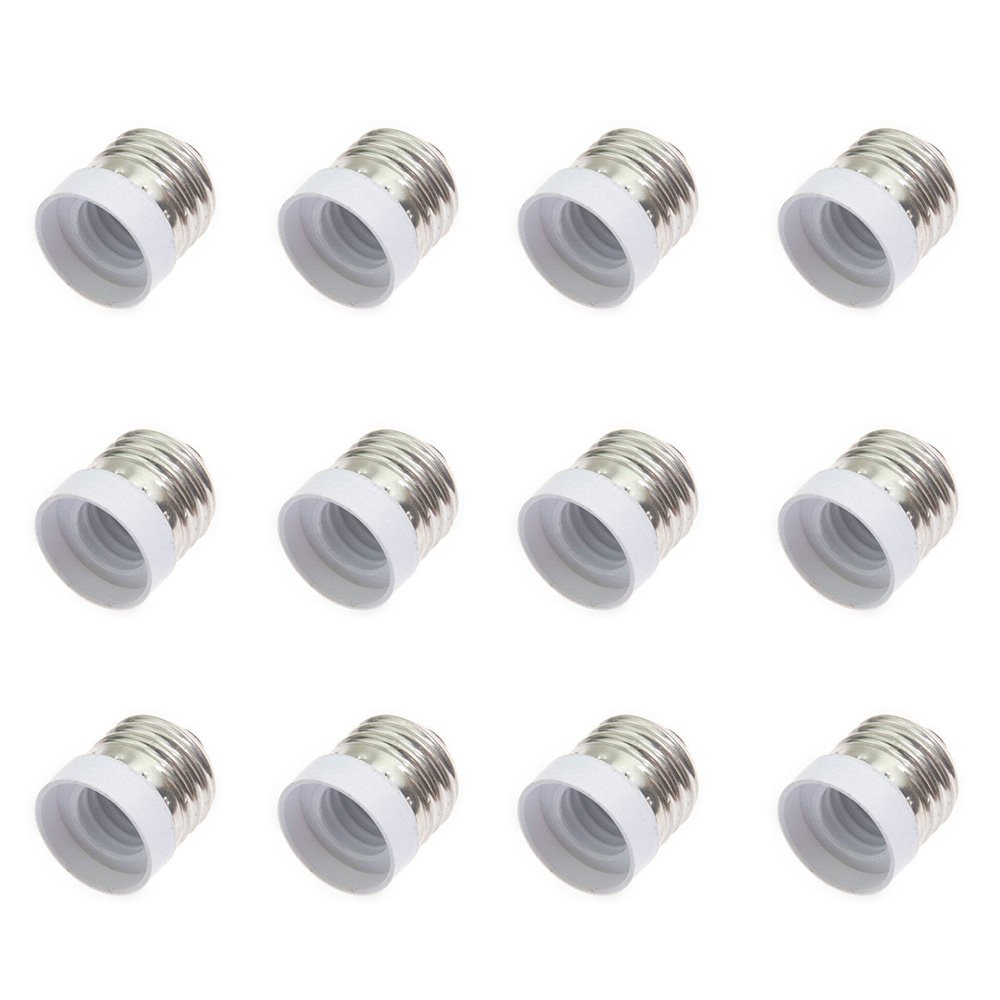 FINELED 12PACK E26 socket to E17 bulb Socket Adapter,Medium Screw E26 ...