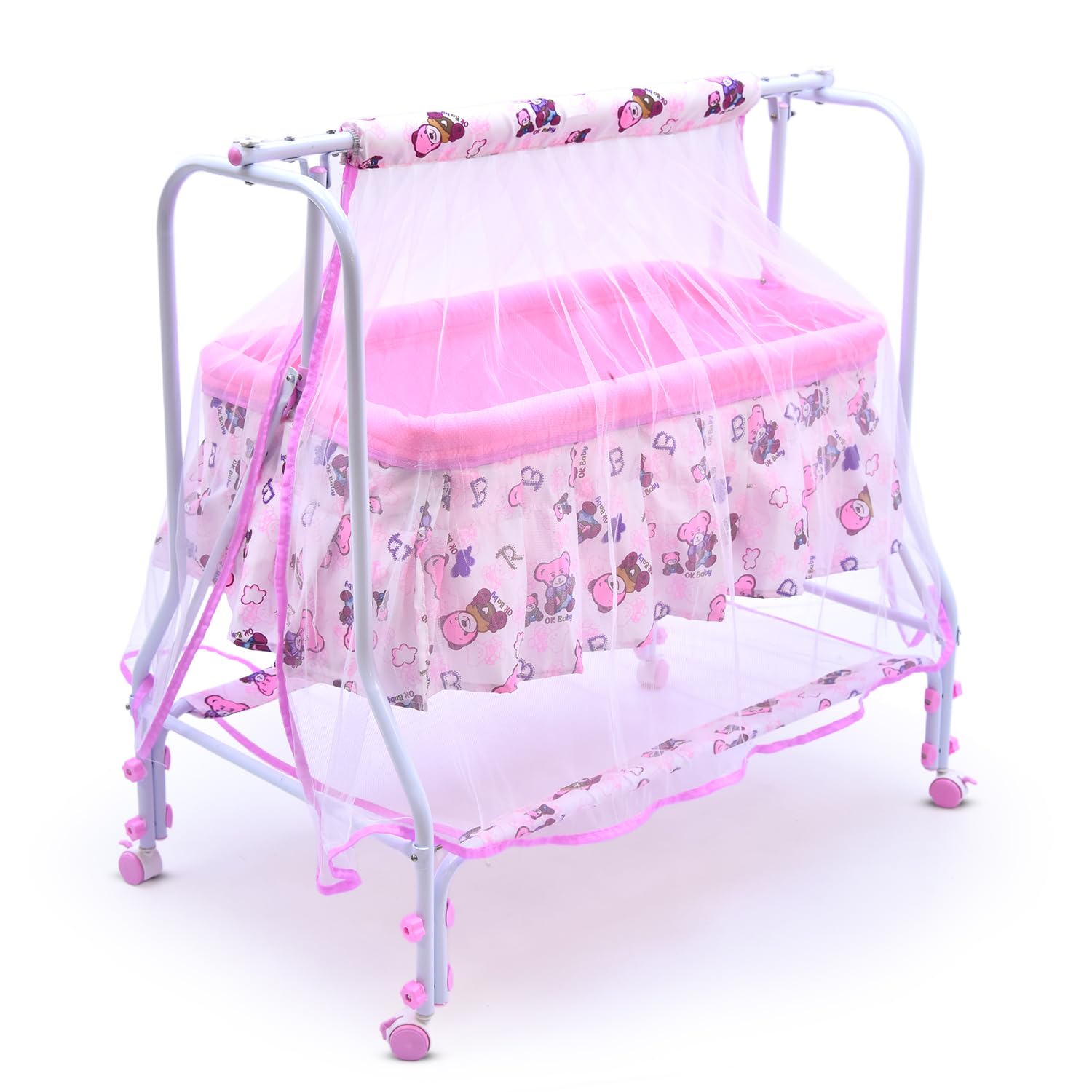 BUBBLEBABY Premium Sturdy & Safe Baby Cradle Jhula/Palna/Bed/Ghodiyu ...